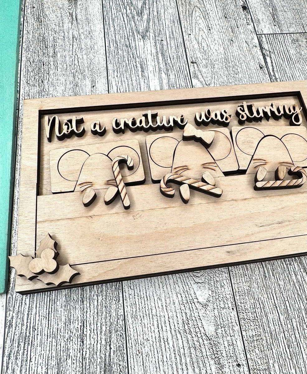 Not a creature was stirring DIY sign kit – Turquoise Valentine