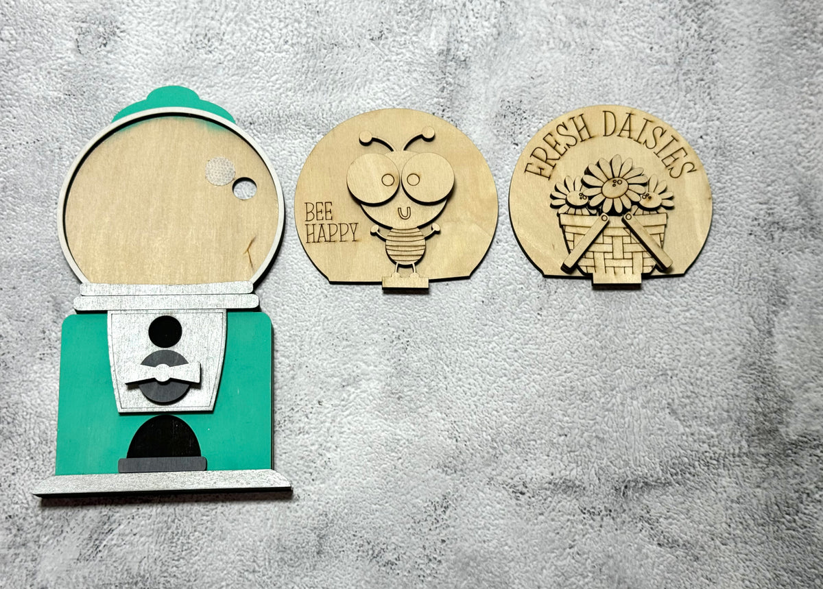 Set of 2 spring inserts DIY – Turquoise Valentine