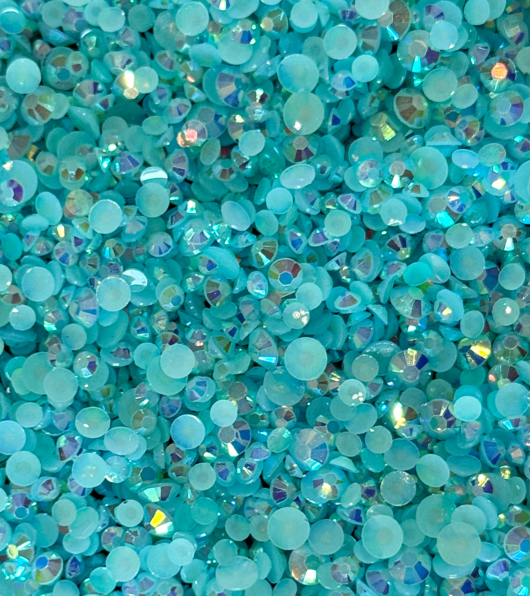 Sea blue AB rhinestones – Turquoise Valentine